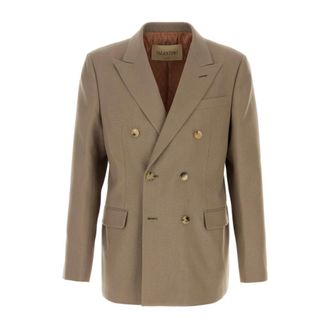 Valentino Garavani Homme, Vestes, Brun, Taille: L Blazer Cappuccino en laine
