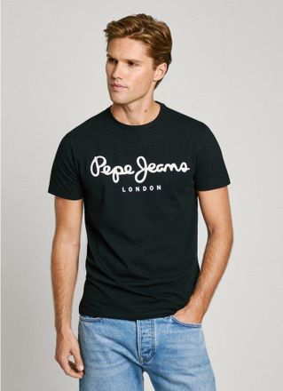 Pepe Jeans London T-Shirt mit Markenprint vorne