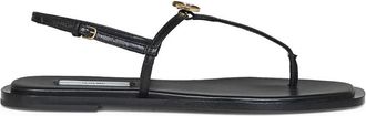 Toteme Femme, Chaussures, Noir, Taille: 38 EU Sandales &agrave; brides en T en cuir Nappa