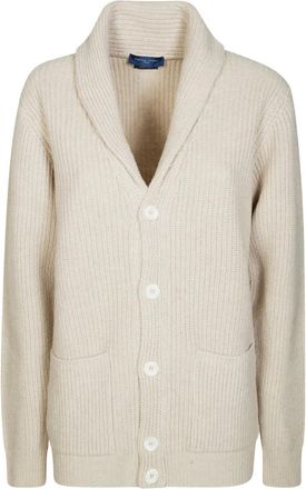 Daniele Fiesoli cardigan à col châle - Blanc