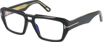 Tom Ford unisex, Accessoires, Noir, Taille: 54 MM Bold Square Pilot Optical Lunettes