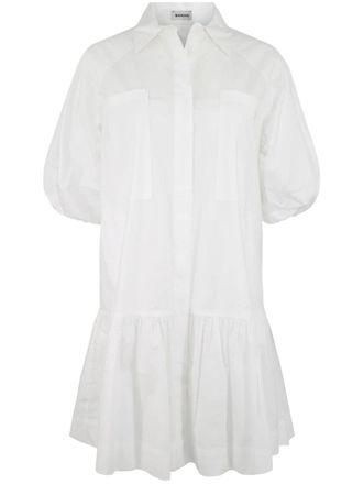 SIMKHAI robe en popeline &agrave; coupe courte - Blanc