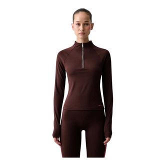 P.E Nation P.E Nation - Haut Manches Longues Routine Quart de Zip - Femme - Tops - Brun - Taille: 36 FR