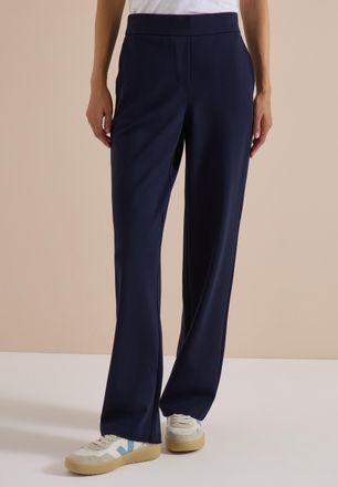 Cecil Stoffhose CECIL, Damen, Gr. XXL, L&auml;nge 32, blau (urban dunkelblau), Jersey, 61% Viskose, 32% Polyamid, 7% Elasthan, unifarben, loose fit lang, Hosen S