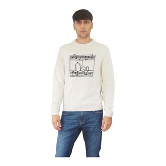 Sun 68 Peanuts Rundhals-Pullover - - Knitwear - Herren - Wei&szlig; - L