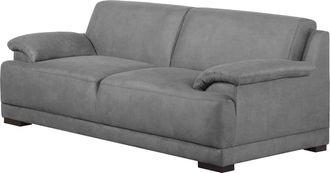Modoform home24 3-Sitzer Sofa Grau/Grau Microfaser Bice 218 x 80 x 96cm Modern