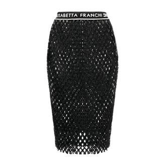 Elisabetta Franchi Damen, R&ouml;cke, Schwarzk, XSGr&ouml;&szlig;e