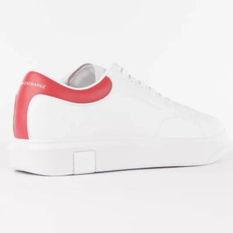 A|X Armani Exchange Wei&szlig;e Ledersneaker Minimalistischer Stil - - Shoes - Herren - Wei&szlig; - 44 EU