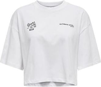 Only Onlsue S/S Sport Top Box JRS, Blanc éclatant, M Femmes