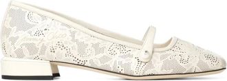 Jimmy Choo London Femme, Chaussures, Beige, Taille: 37 1/2 EU Elisa Ballerina