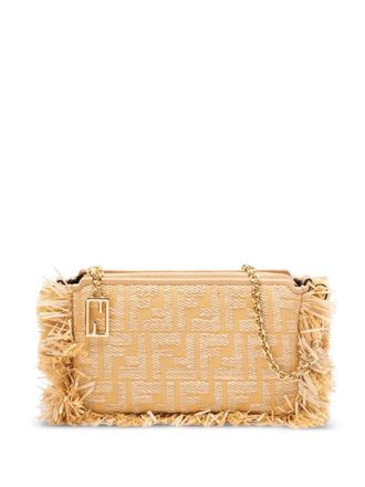 Fendi pochette Baguette à franges - Tons neutres