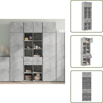 vidaXL Vidaxl - Hochschrank Betongrau 70x42,5x225 cm Holzwerkstoff - Hochschrank - Hochschr&auml;nke - Schrank Hoch - Schr&auml;nke Hoch
