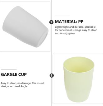 Garneck 10 St&uuml;ck Mundwasserbecher aus Robustem PP Stapelbare Zahnb&uuml;rstenhalter f&uuml;r Bad Reisen Farbig Gr&uuml;n Grau