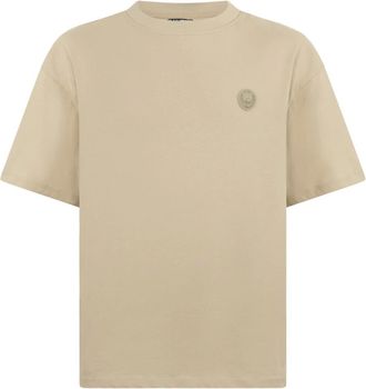 Plein Sport Homme, Tops, Beige, Taille: XL T-Shirt Col Rond Tigre 3D
