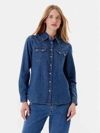 Benetton United Colors Of Benetton Jeanshemd 5RZKDQ06T Blau Regular Fit