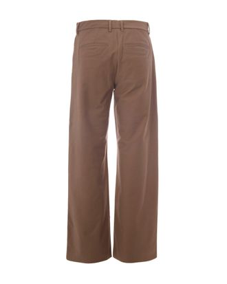 Max Mara Womens Trousers Gela Camel Cotton