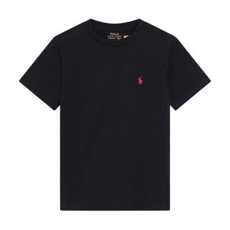 Polo Ralph Lauren T-shirt en jersey &agrave; manches courtes et col rond - Homme - Tops - Noir - Taille: S
