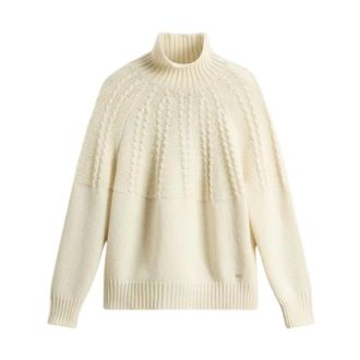 Woolrich Femme, Pulls, Blanc, Taille: 42 FR Col roul&eacute;