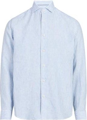 Eton Chemise droite ray&eacute;e en lin