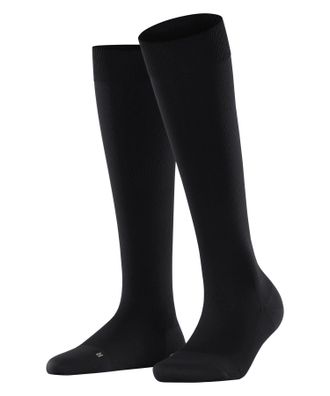 Falke Damen Kniestr&uuml;mpfe Energizer W Kh weiches Material mit Kompression 1 Paar, Schwarz Black 3009, 35-36