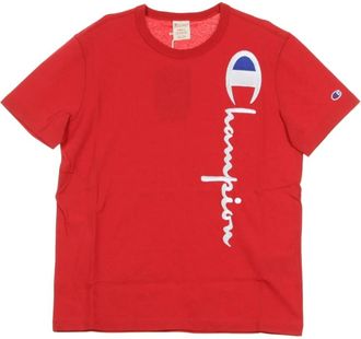 Champion Rotes Crewneck Tee f&uuml;r M&auml;nner - - Tops - Herren - Rot - XL
