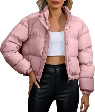 Generic Doudoune Longue Oversize Femme Femme Hiver Veste Rembourrée Pour Femmes Manteau De Sport à La Veste Isolée Doudoune Chaude Hiver Manteau Élégant Pink 