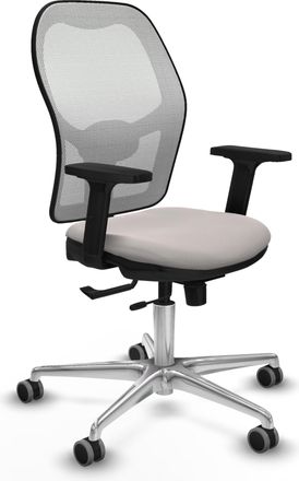 Piqueras y Crespo Wei&szlig;er Computerstuhl mit 2D-Armen, h&ouml;henverstellbare Lendenwirbelst&uuml;tze, ausgestattet mit Syncro/Traslack und injiziertem Schaumstoff, Wei&szlig; / Wei&szlig;