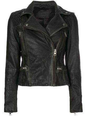 AllSaints veste de moto Cargo &agrave; effet us&eacute; - Noir