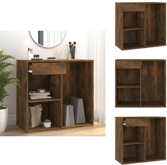 vidaXL Kosmetikschrank Räuchereiche 80x40x75 cm Holzwerkstoff - Kosmetikschrank - Schreibtischorganisation - Badezimmeraufbewahrung - Makeup Organizer