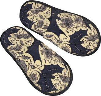 Generic Pantoufles En Feutre Empreinte De Chauve-Souris Unisexe Pantoufles DHiver Portative Chaussons DInt&eacute;rieur Pour Automne Chambre Spa L
