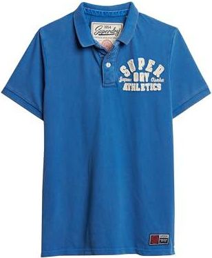 Superdry Vintage Athletic Polo T1 piqué (M), Tension Bleue, XL Homme
