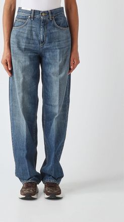 Pantaloni Torino Straight Jeans Megan von aus Baumwolldenim mit mittlerer Leibh&ouml;he