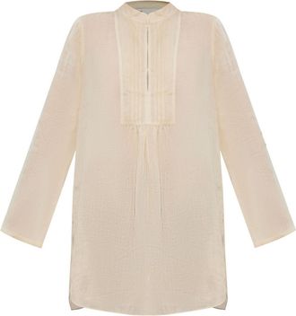 Tory Burch Tunika mit Faltendetail - Nude