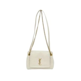 Saint Laurent Pre-owned Sac bandouli&egrave;re mini Nolita en cuir dagneau - Femme - Pre-owned - Blanc - Taille: ONE Size
