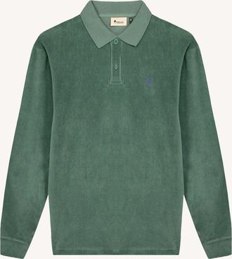 Faguo Polo manches longues vert coton bio