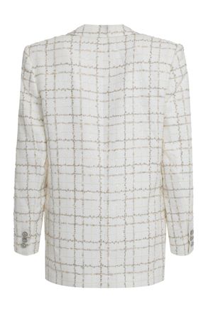 Alessandra Rich Womens Double-Breasted Elegant Jacket White Polyamide Blazers
