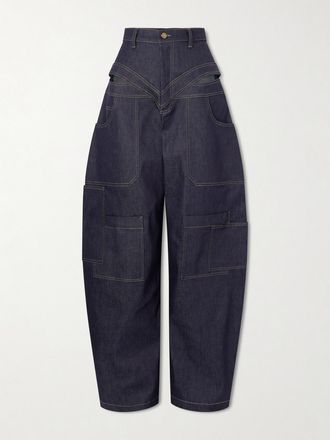 Tolu Coker Banana Hoch Sitzende Barrel-jeans Mit Cut-outs - Blau