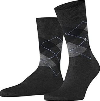 Burlington Manchester M So coton fantaisie 1 paire, Chaussettes Homme, Gris Anthracite Melange 3095, 46-50