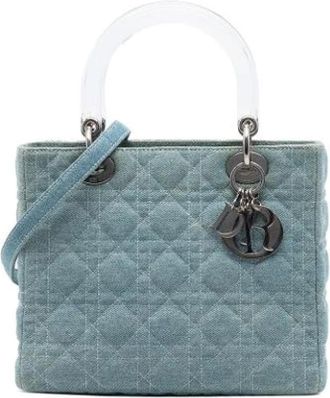 Dior Pre-owned Lady Satchel - Femme - Pre-owned - Bleu - Taille: ONE Size