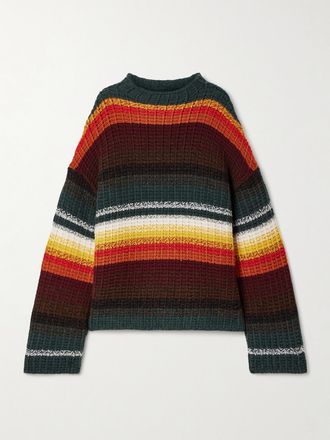 Khaite Pull Oversize En Cachemire Côtelé À Rayures Yanis - Multicolore
