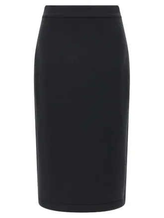 Moncler Scuba-Effect Midi Skirt - Black