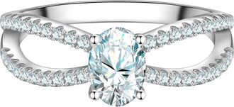 Trilani Ring - Sterling Silber Ring Zirkonia Infinity - Gr. 50 - in Silber - f&uuml;r Damen