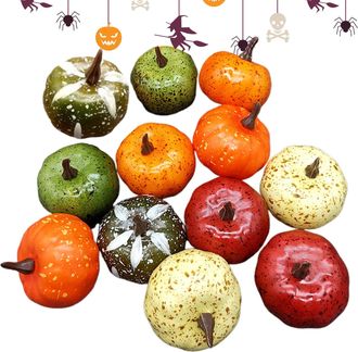 Generic K&uuml;nstliche K&uuml;rbisse | Dekorative K&uuml;rbis-Figuren - kreatives festliches Ornament, 12 St&uuml;ck, Figur f&uuml;r Tisch, Party, Flur, Zuhause, Schlafzimmer, Schrei