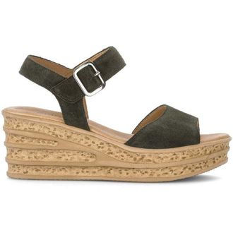 Gabor Sandales en cuir &agrave; talon compens&eacute;