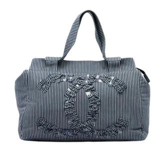Chanel Pre-owned Gestreifte Canvas Tote - - Pre-owned - Damen - Blau - ONE SIZE