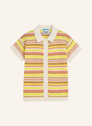 Scotch & Soda Strickjacke Mit Glitzergarn gelb