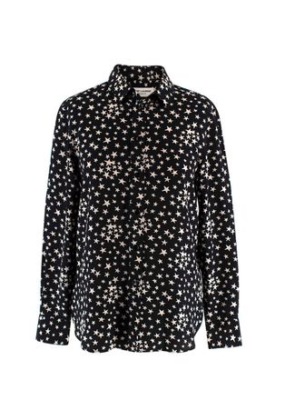 Saint Laurent Black and White Star Blouse Size XS