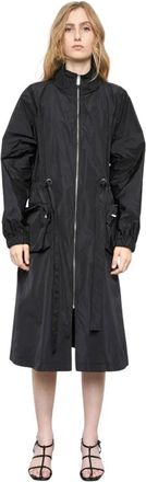 Meimeij Stylischer wasserdichter Trenchcoat mit hohem Kragen - - Coats - Damen - Schwarzk - S