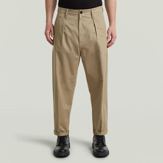 G-Star Pleated Chino Relaxed Tapered Hose - Beige - Herren