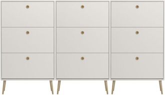 ebuy24 Softline Schuhschrank 9 Klapt&uuml;ren Wei&szlig;